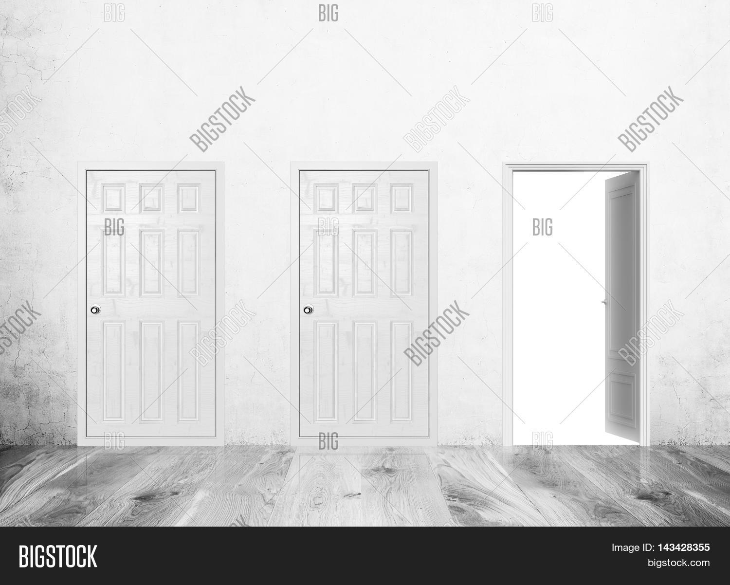 Corridor Three Doors Image & Photo (Free Trial) | Bigstock