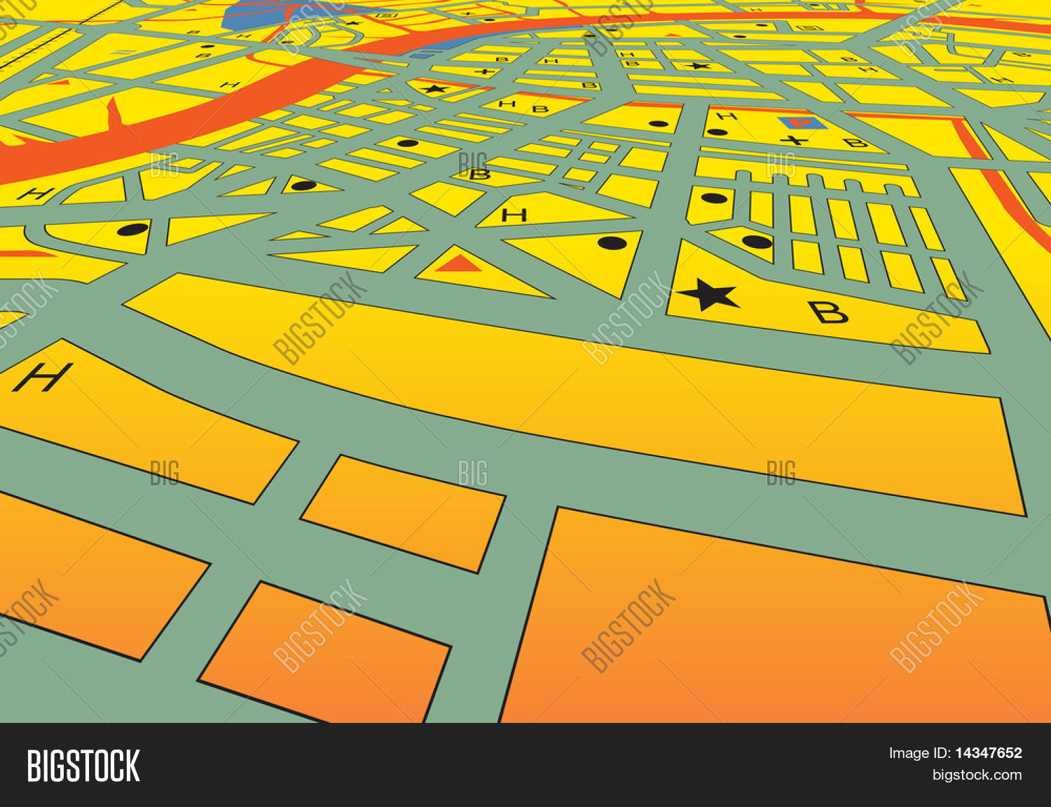 Angled Streetmap Image & Photo (Free Trial) | Bigstock