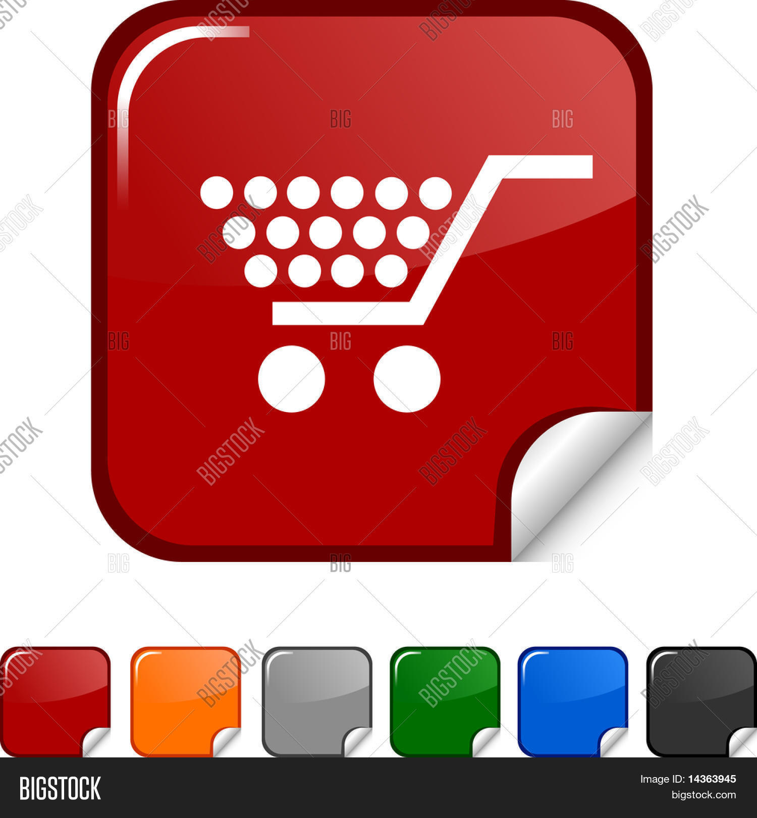 Shopping Sticker Icon Vector & Photo (Free Trial) | Bigstock