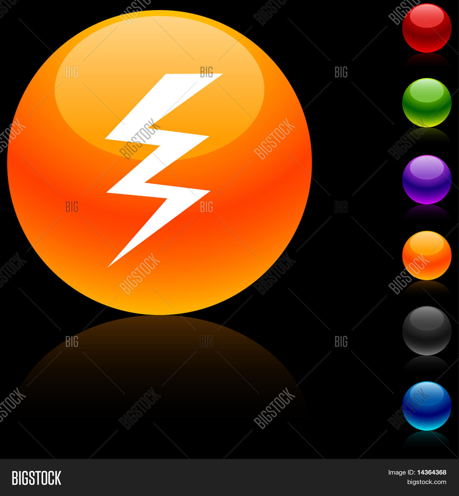 Warning Glossy Icon. Vector & Photo (Free Trial) | Bigstock