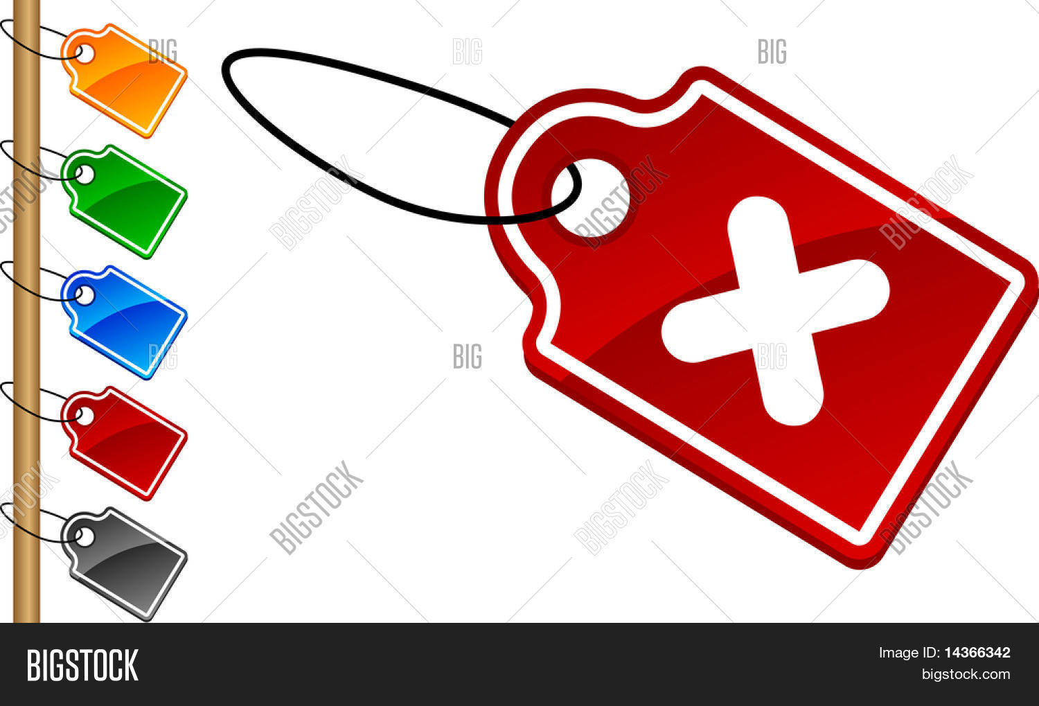 Cross Tag Set. Vector Vector & Photo (Free Trial) | Bigstock