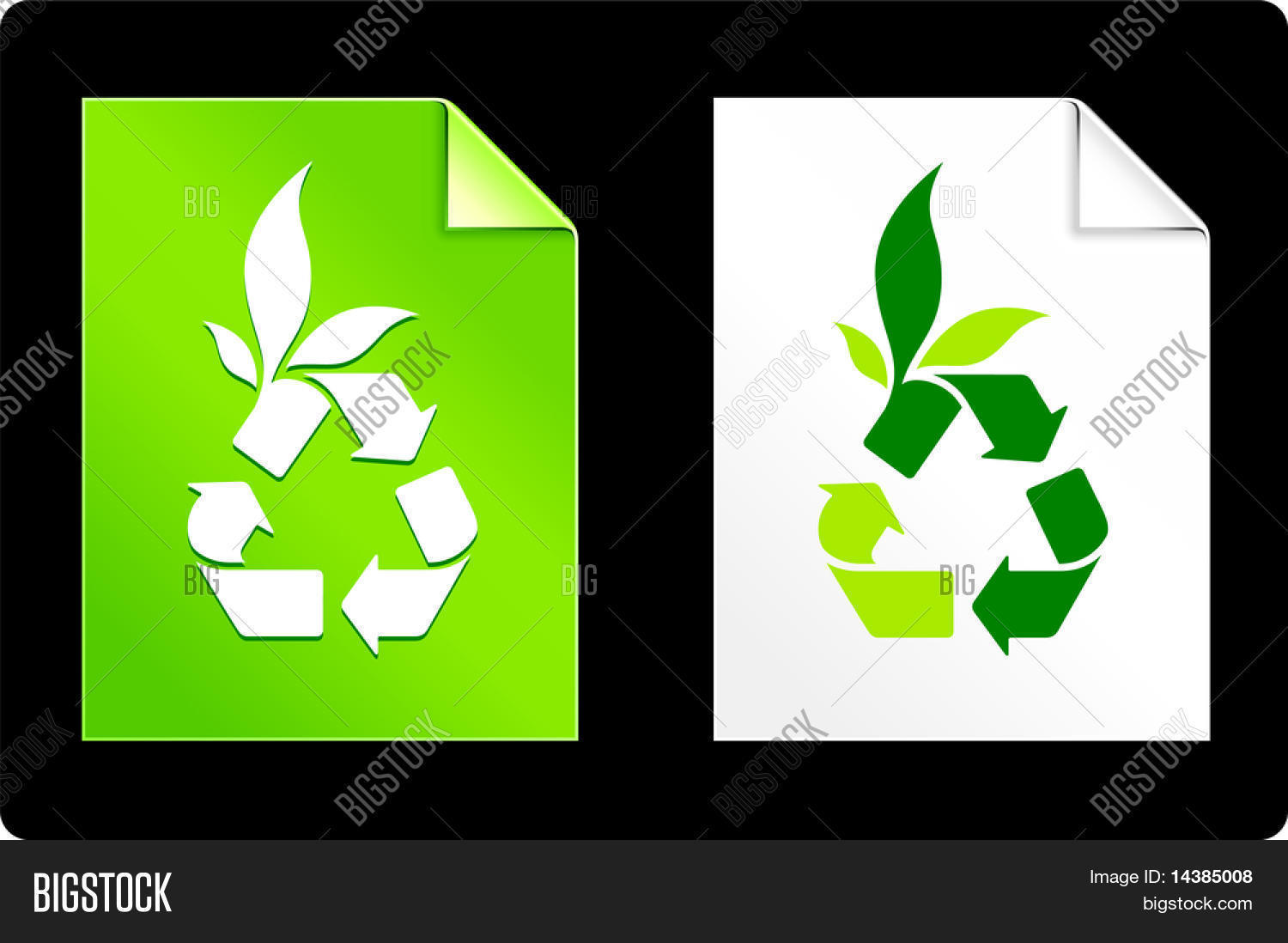 Recycle On Paper Set Vector & Photo (Free Trial) | Bigstock