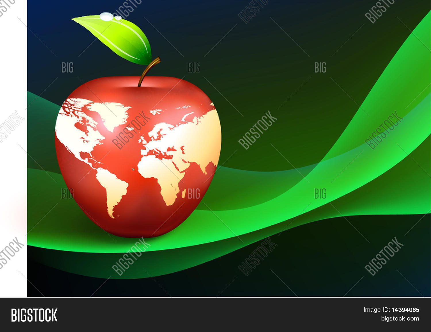 Apple Globe On Vector & Photo (Free Trial) | Bigstock
