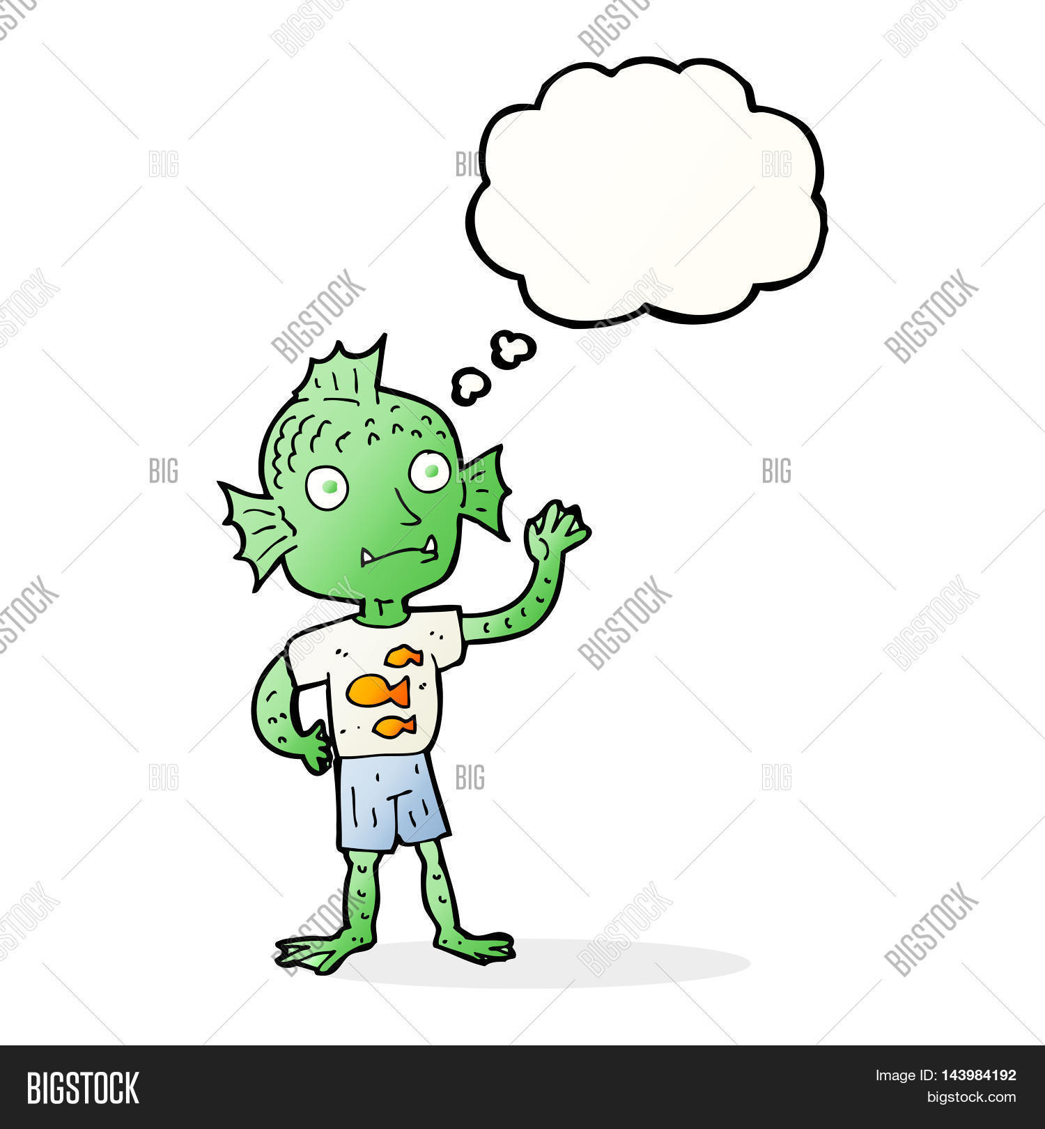 Cartoon Waving Fish Image & Photo (Free Trial) | Bigstock