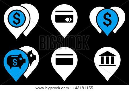 Bank Map Markers Vector & Photo (Free Trial) | Bigstock