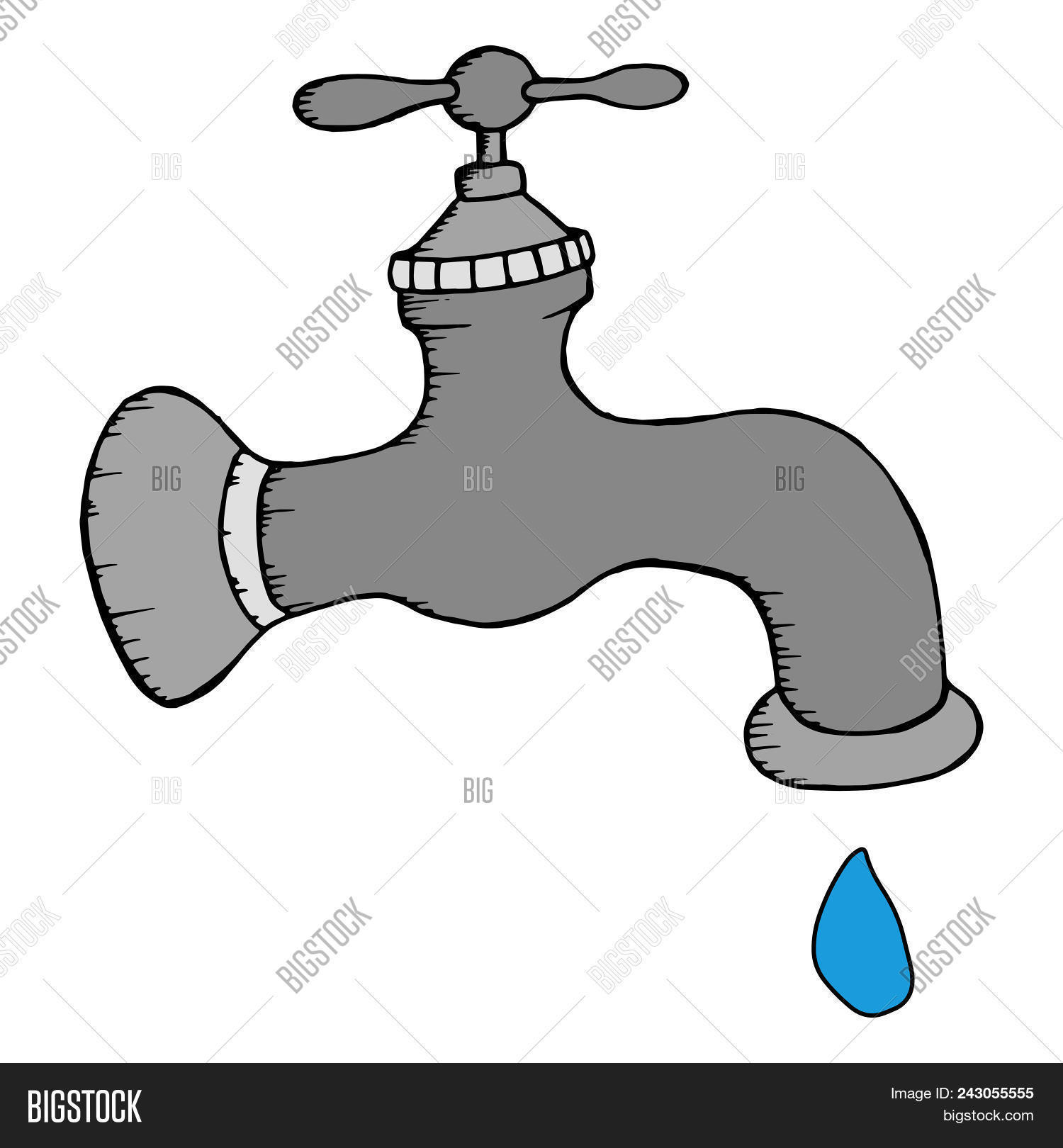 Gray Water Tap Drop Vector & Photo (Free Trial) | Bigstock