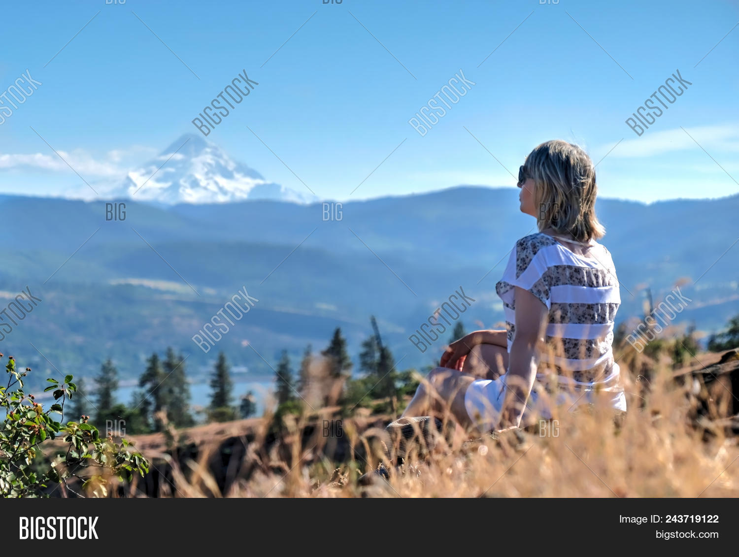 Woman Grass View Mount Image & Photo (Free Trial) | Bigstock