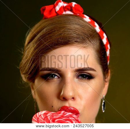 Woman Eating Lollipops Image & Photo (Free Trial) | Bigstock