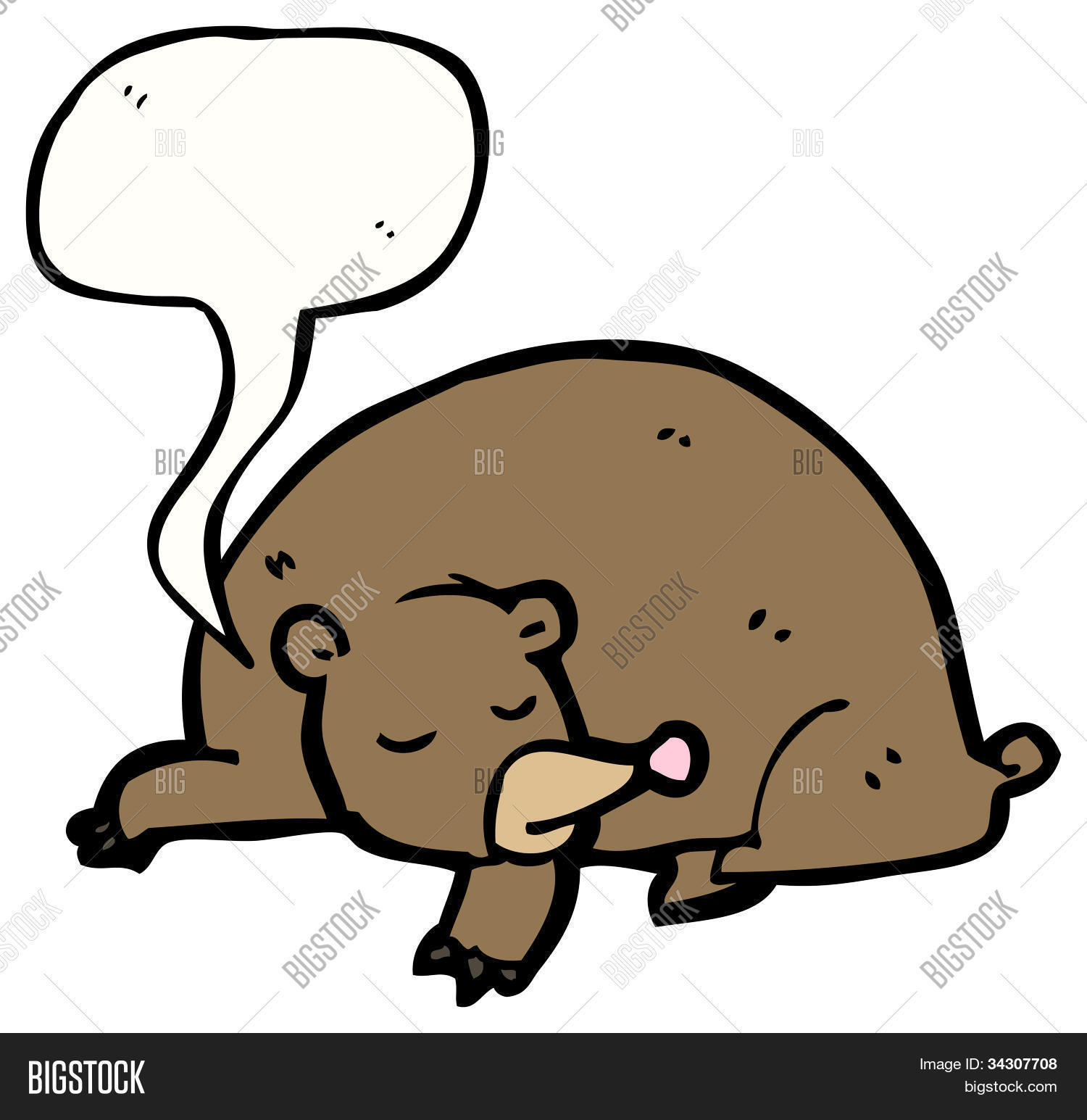 Cartoon Sleeping Bear Image & Photo (Free Trial) | Bigstock