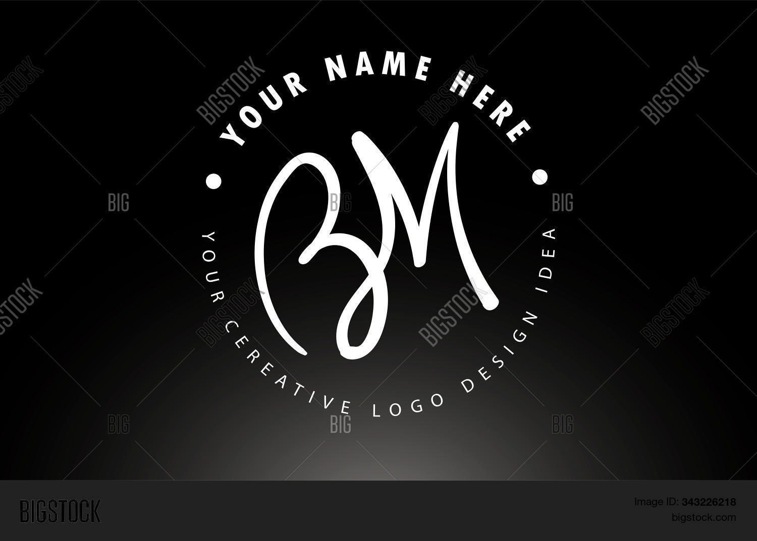 Bm Handwritten Vector & Photo (Free Trial) | Bigstock