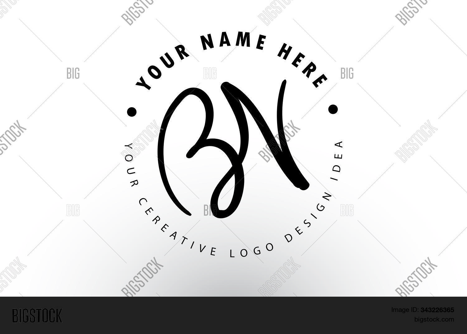 Bn Handwritten Vector & Photo (Free Trial) | Bigstock