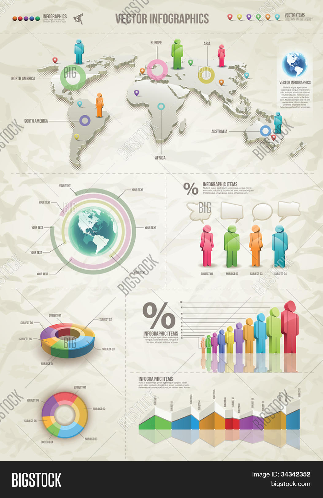 3d Vector World Map Vector & Photo (Free Trial) | Bigstock
