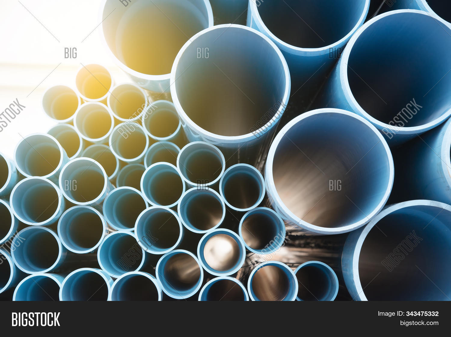 Blue Plastic Pipes Image & Photo (Free Trial) | Bigstock