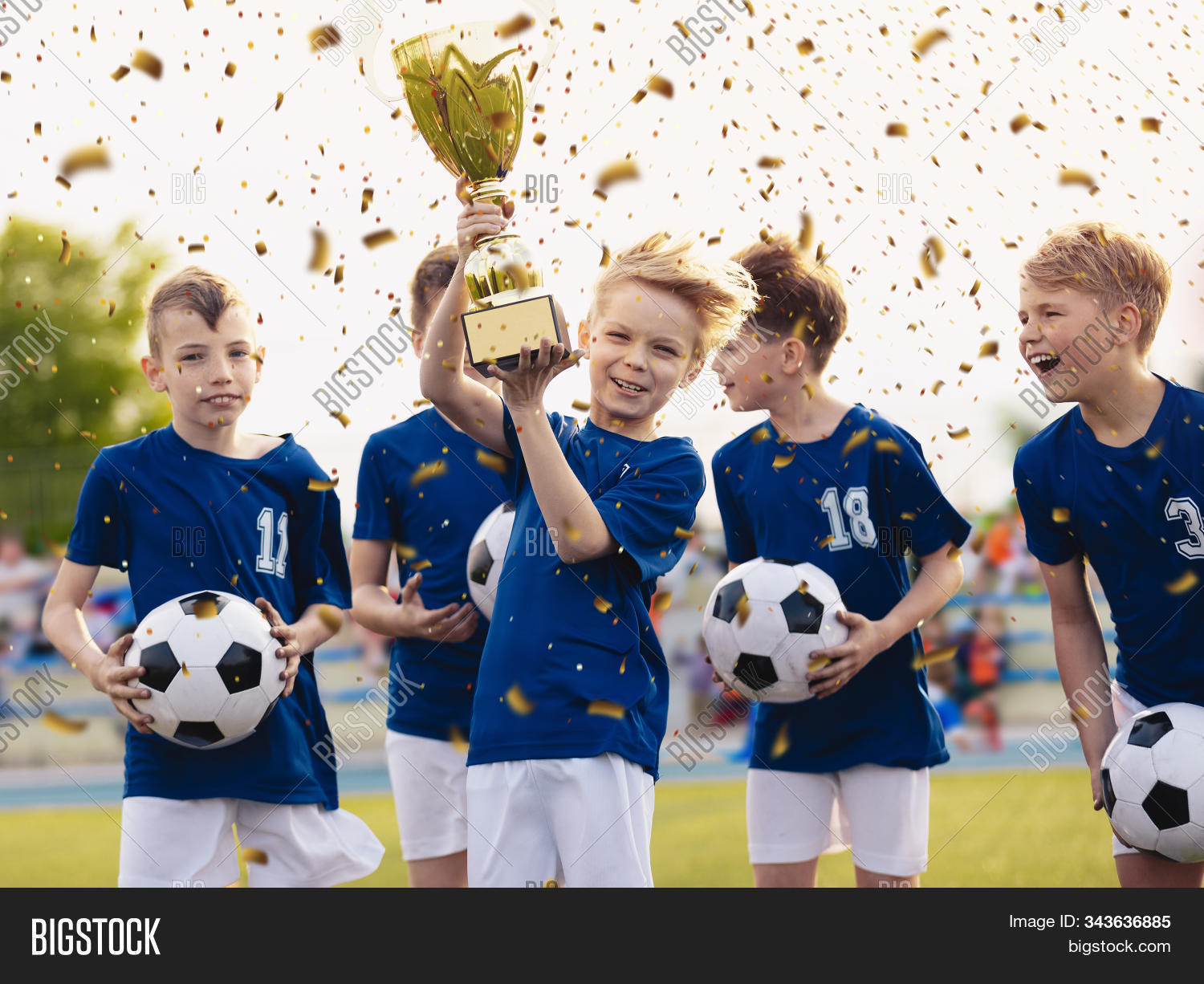 Happy Kids Playing Sports