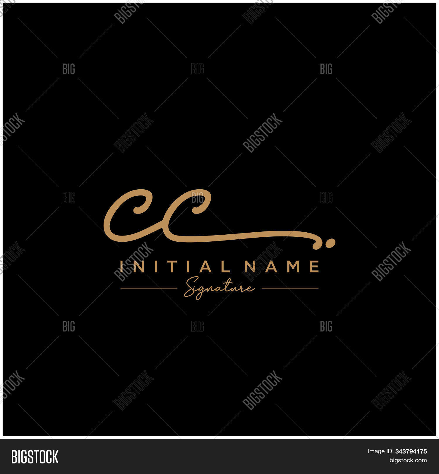 Letter Initial Cc Vector & Photo (Free Trial) | Bigstock