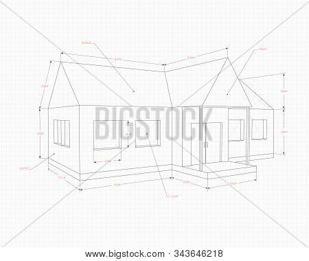 House Drawing Lines Vector & Photo (Free Trial) | Bigstock