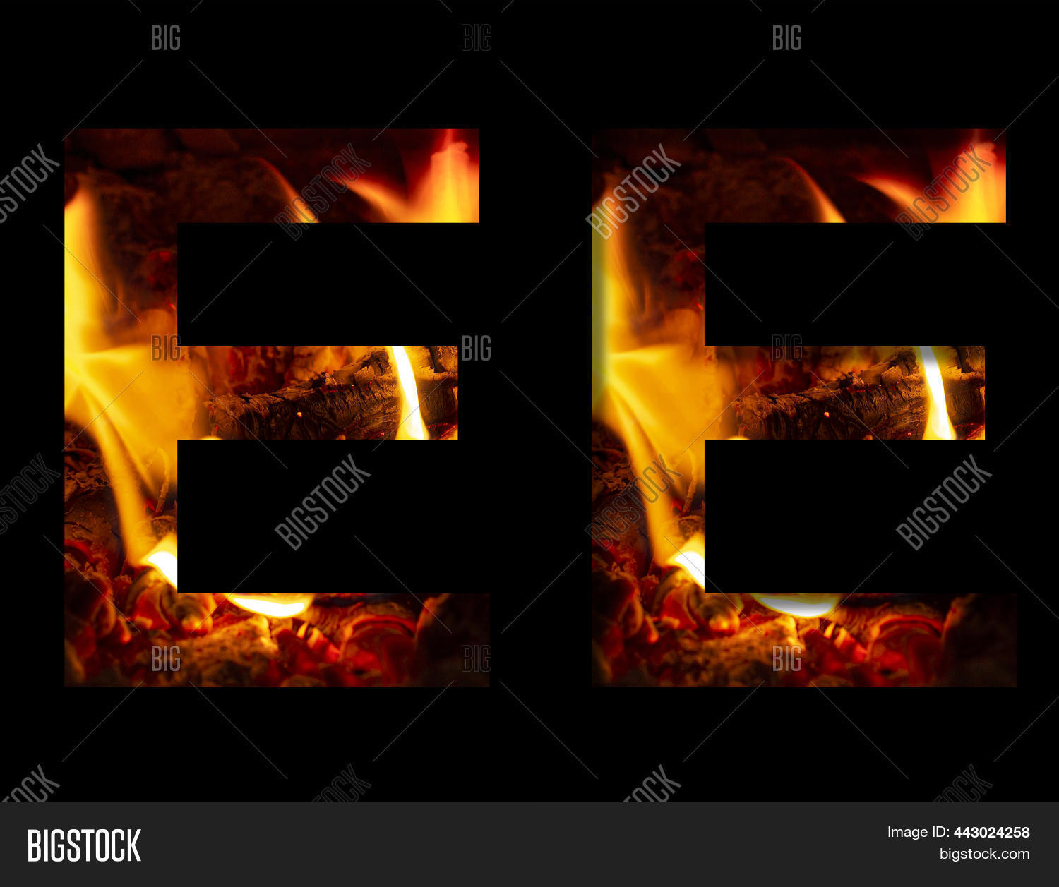 Letter E Made Fire Image & Photo (Free Trial) | Bigstock