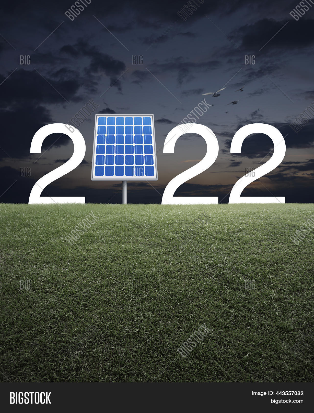 2022 White Text Solar Image & Photo (Free Trial) | Bigstock
