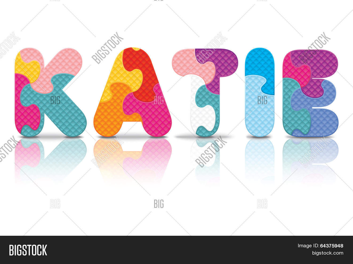 KATIE Written Vector & Photo (Free Trial) | Bigstock