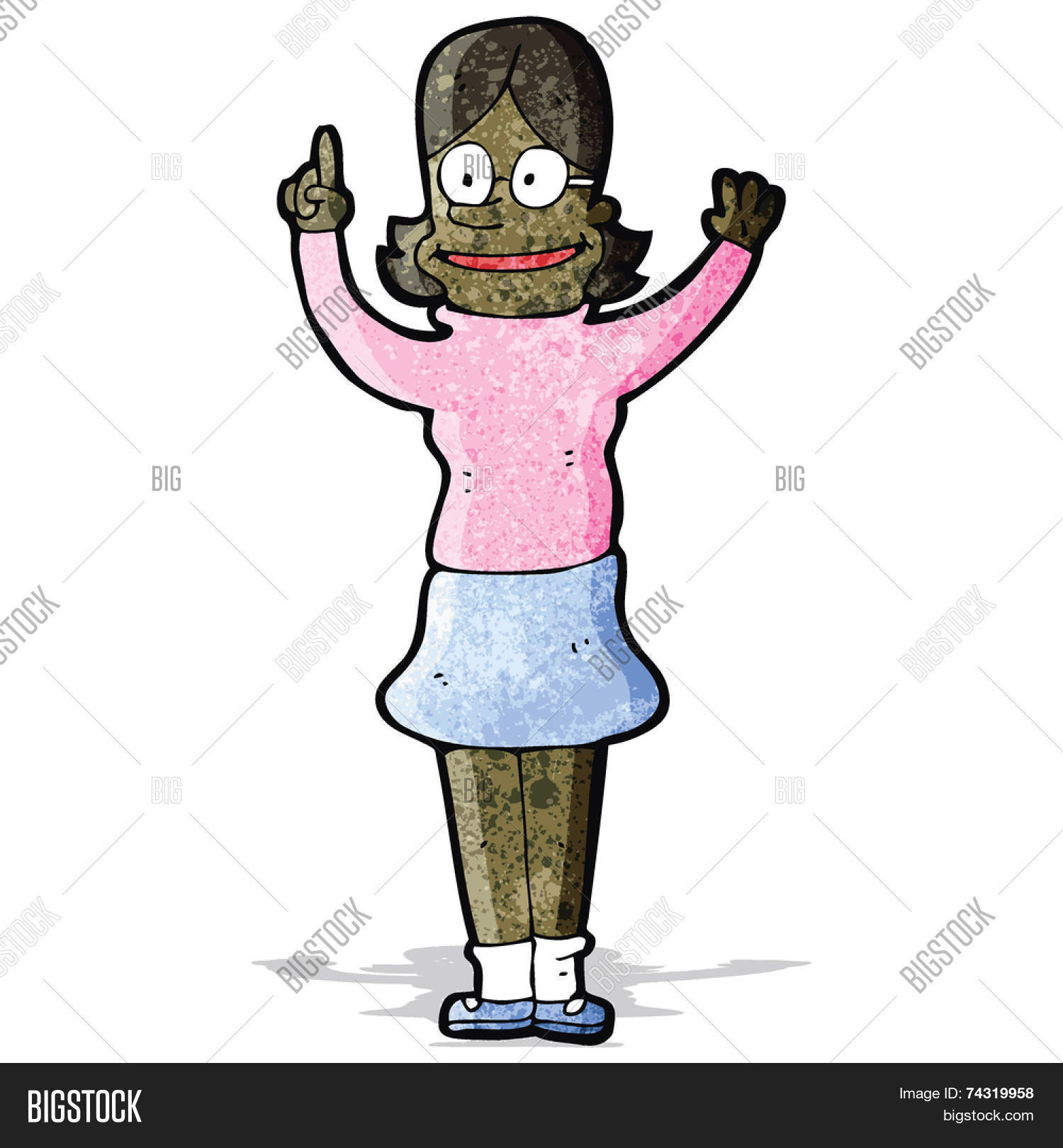 Cartoon Clever Woman Vector & Photo (Free Trial) | Bigstock