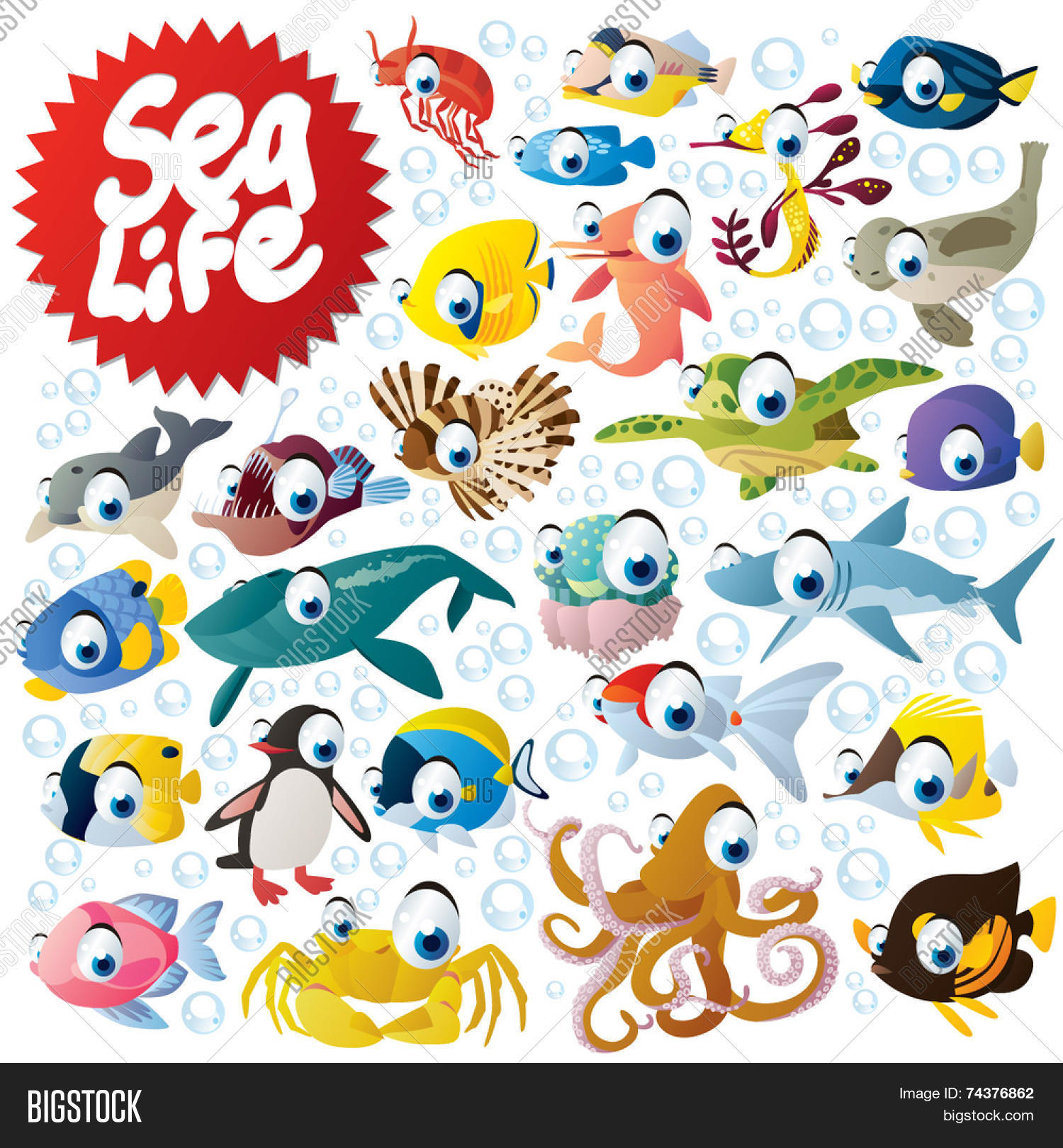 Big Sea Life Animals Vector & Photo (Free Trial) | Bigstock