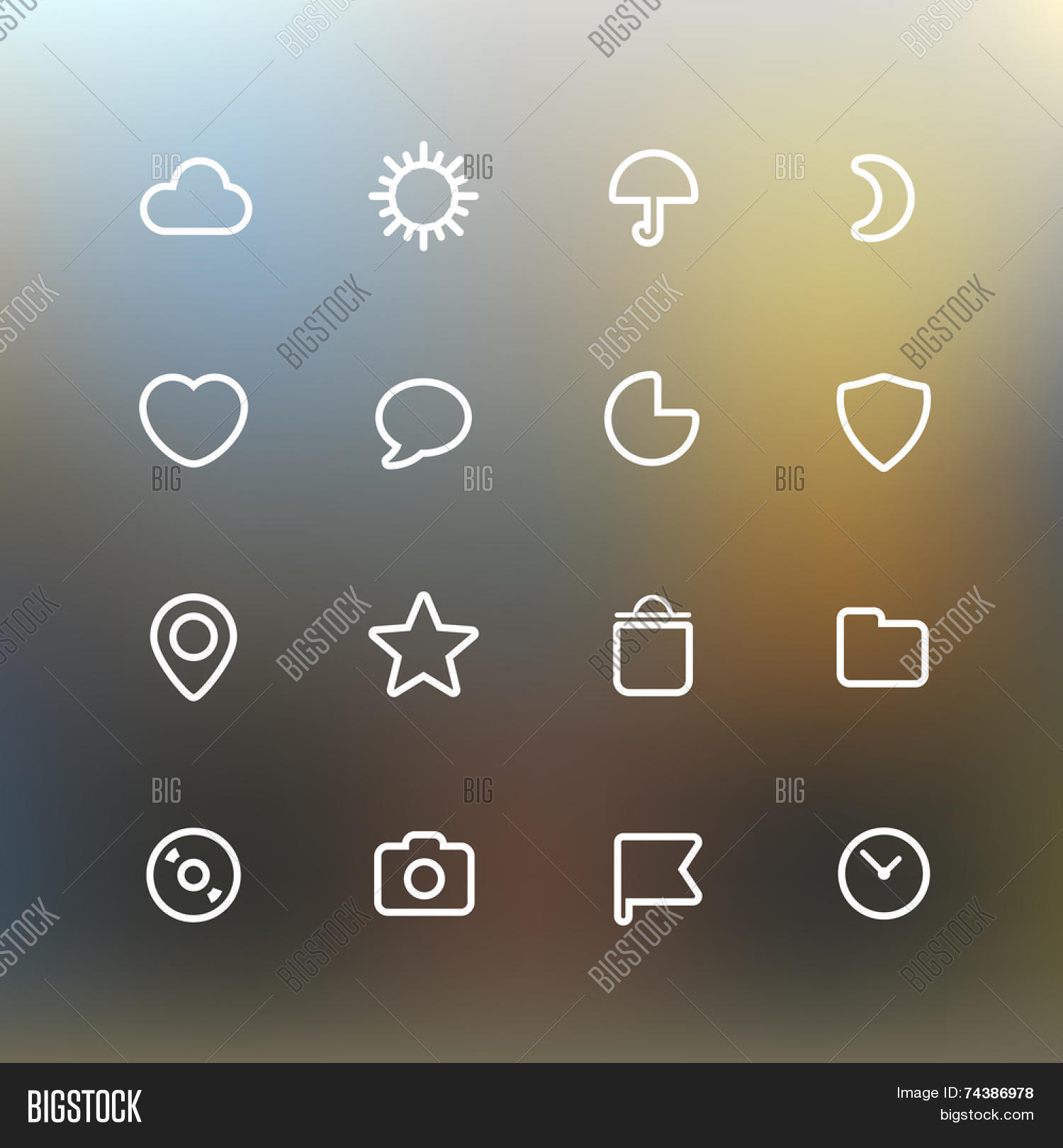 White Web Interface Vector & Photo (Free Trial) | Bigstock