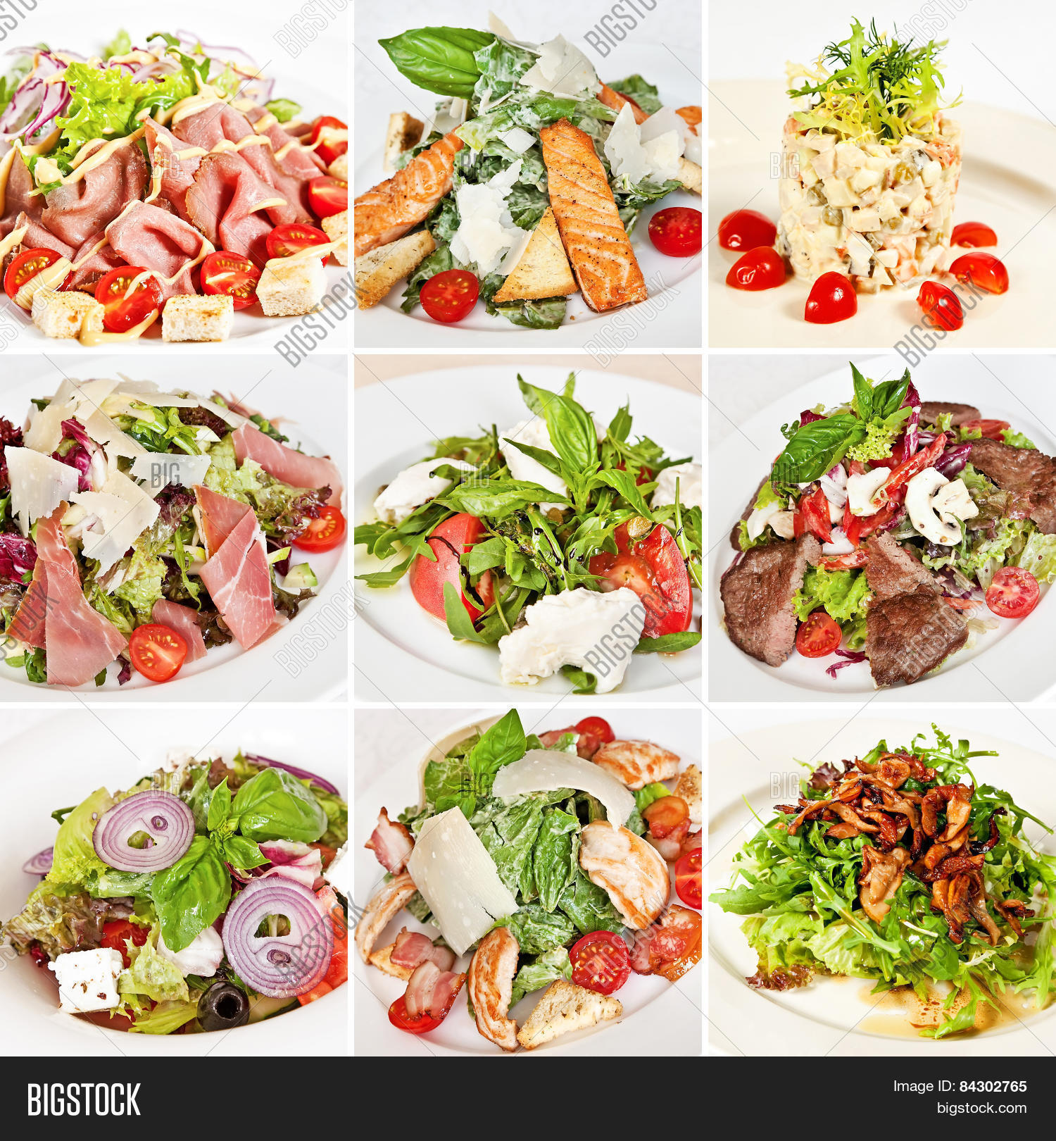 Various Salads Collage Image & Photo (Free Trial) | Bigstock