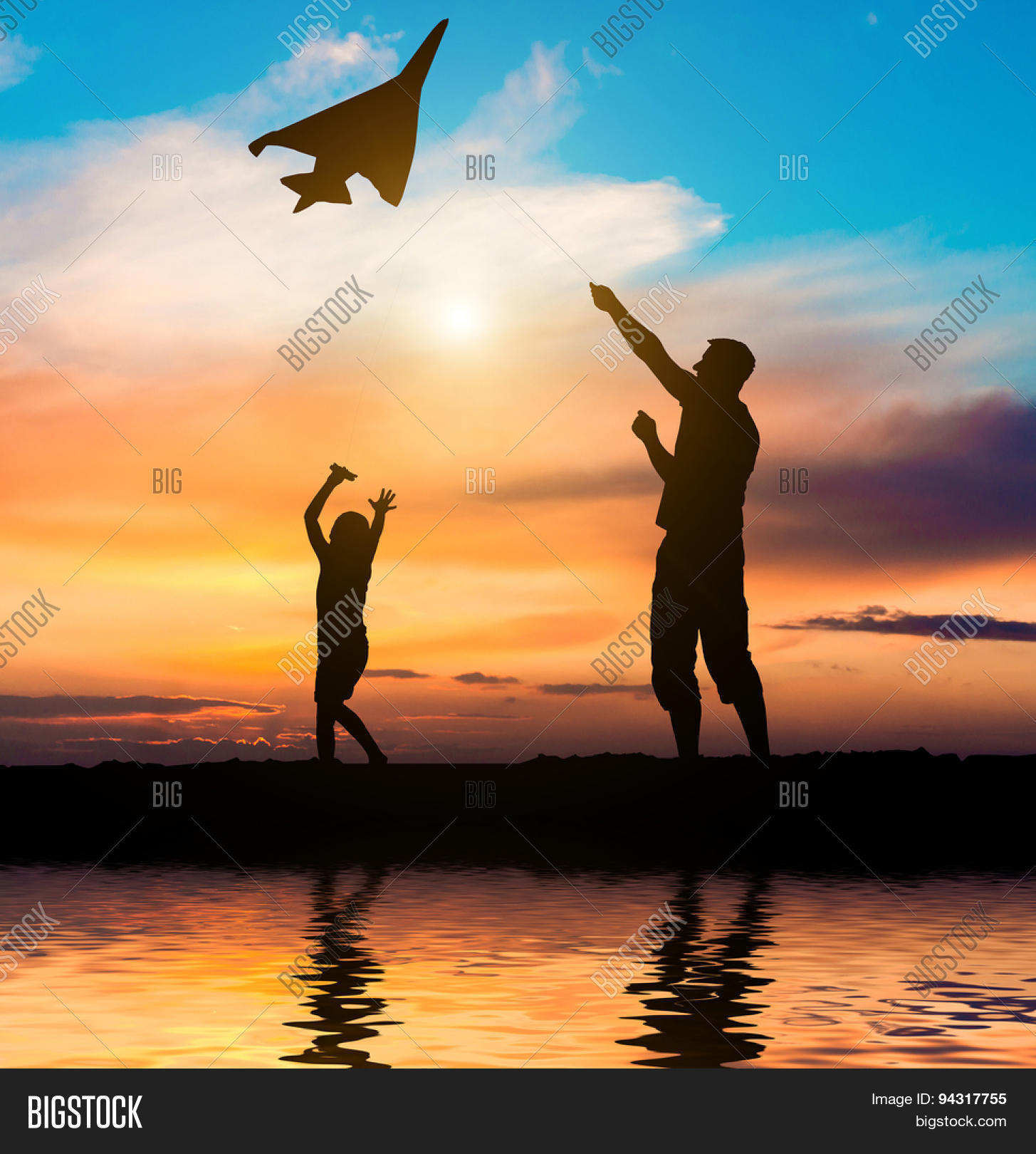 Dad Daughter Flying Image & Photo (Free Trial) | Bigstock