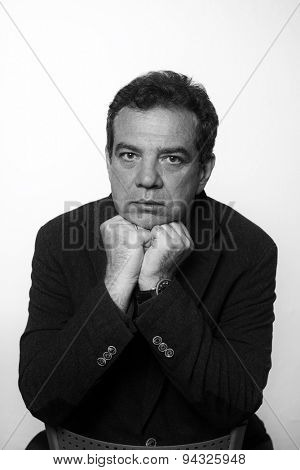 Sad Man. Black White Image & Photo (Free Trial) | Bigstock