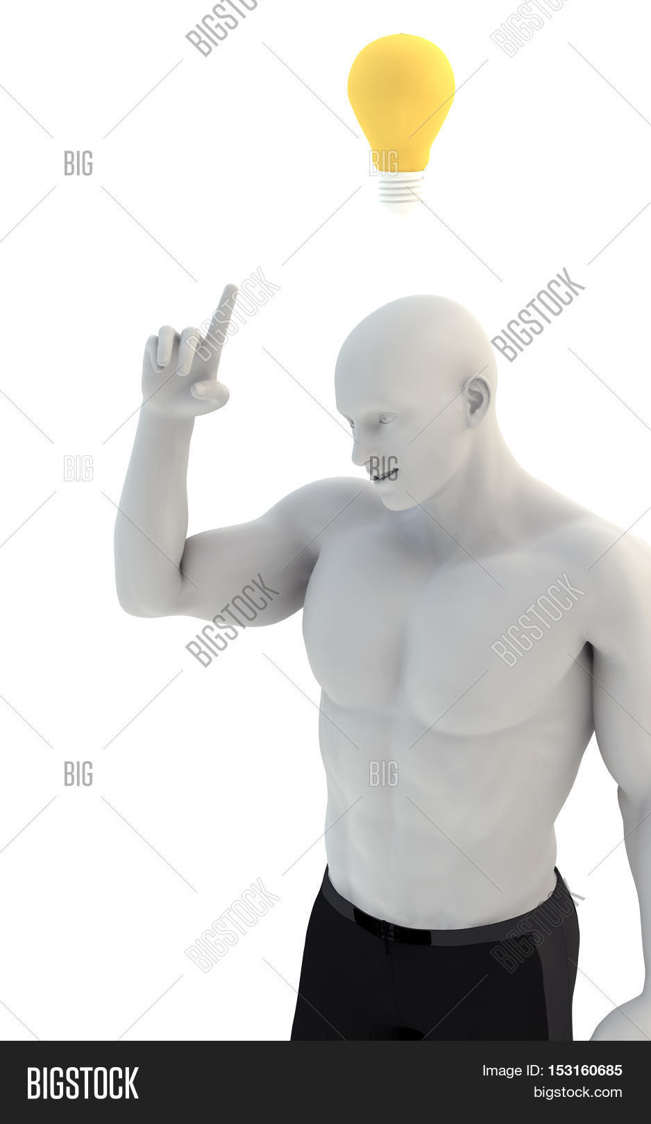 3D Man Thinking Idea Image & Photo (Free Trial) | Bigstock