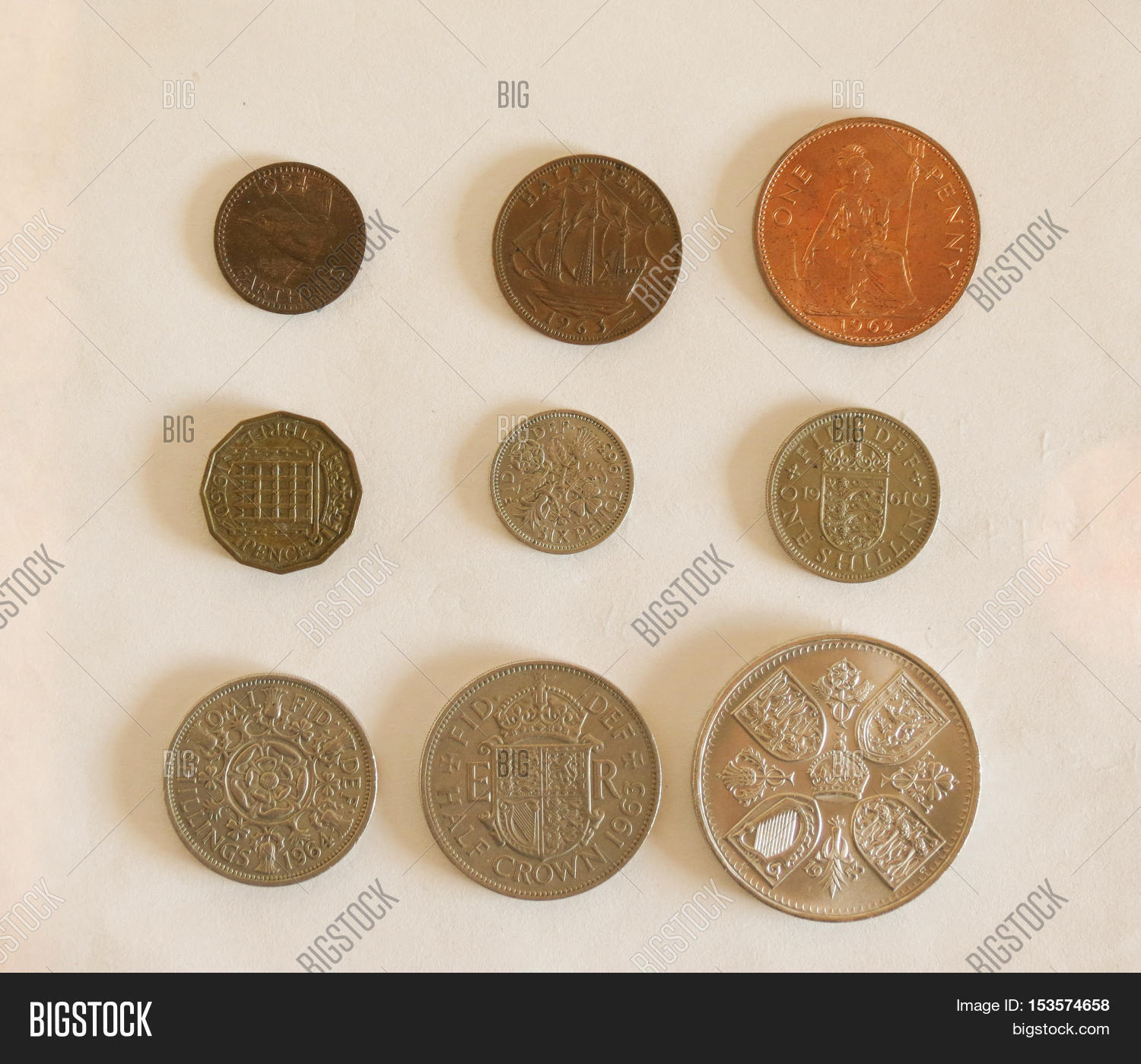 Pre-decimal Gbp Coins Image & Photo (Free Trial) | Bigstock