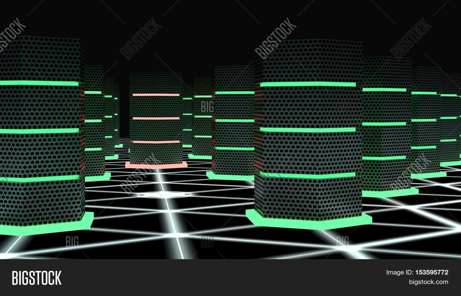 Dark Server Room Image & Photo (Free Trial) | Bigstock
