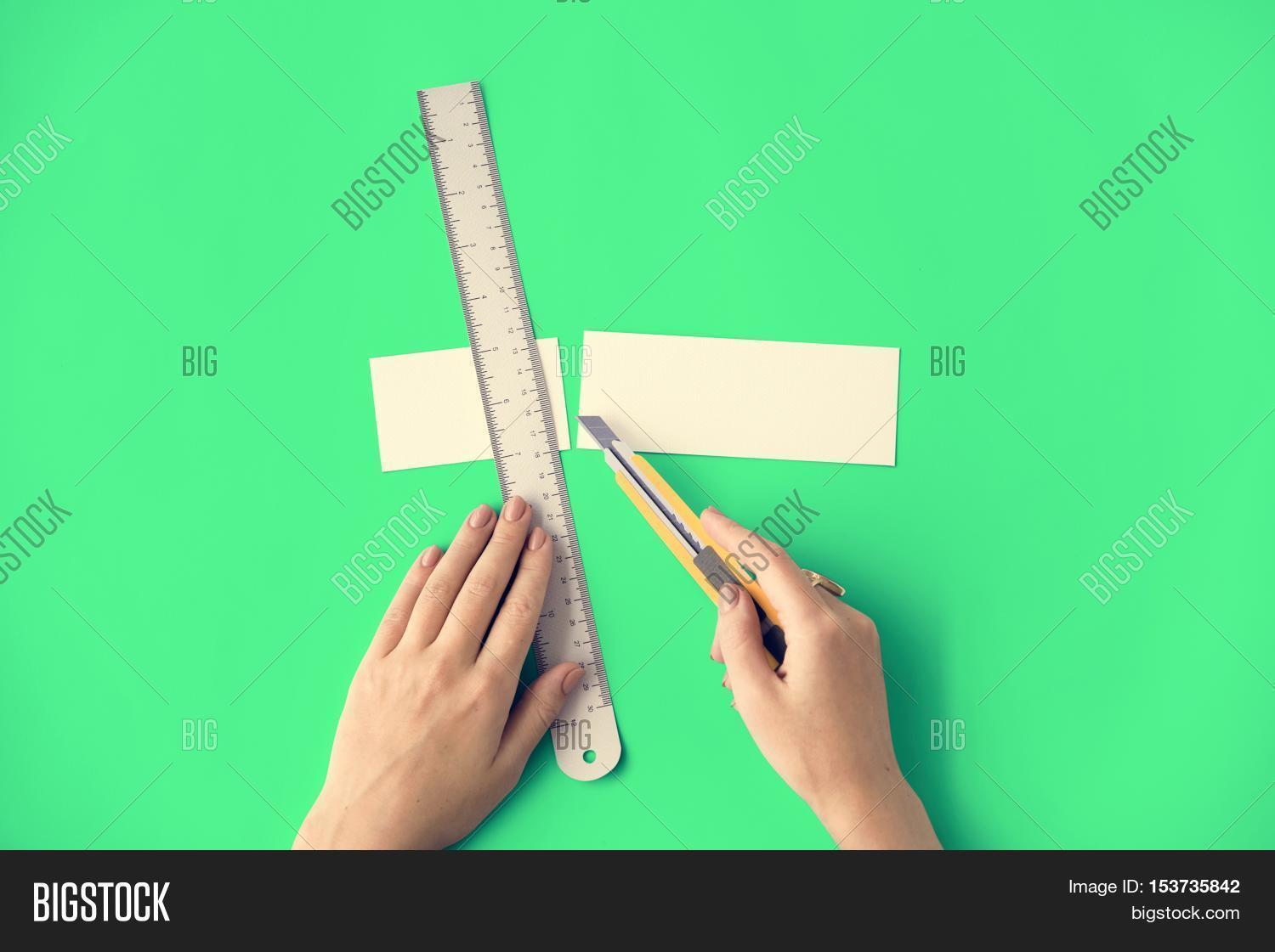 Cutter Ruler Paper Art Image & Photo (Free Trial) | Bigstock