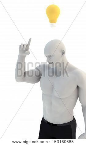3D Man Thinking Idea Image & Photo (Free Trial) | Bigstock