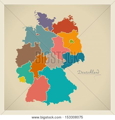 Germany Map Artwork Image & Photo (Free Trial) | Bigstock