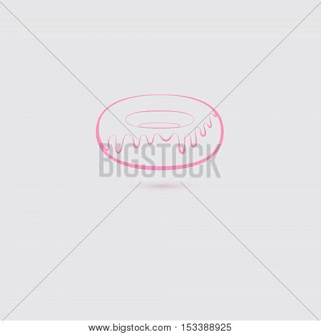 Pink Donut Icon Made Vector & Photo (Free Trial) | Bigstock