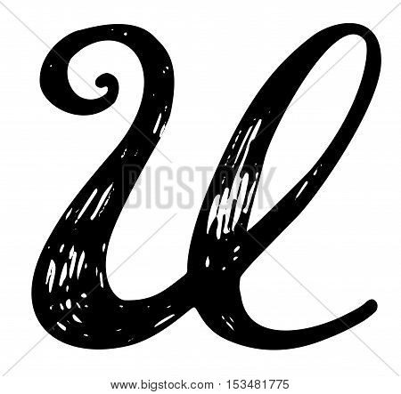 Letter U. Calligraphy Vector & Photo (Free Trial) | Bigstock