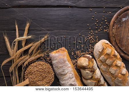 Bread Border On Wood Image & Photo (Free Trial) | Bigstock