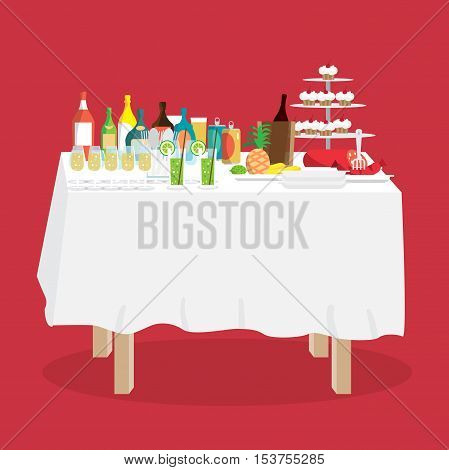 Buffet Table Food Vector & Photo (Free Trial) | Bigstock