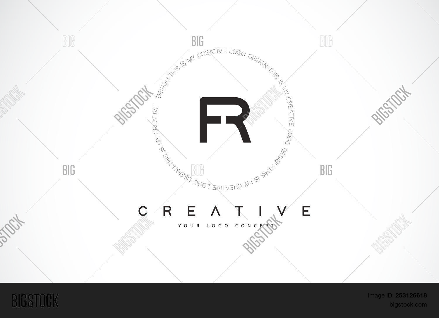 Fr F R Logo Design Vector & Photo (Free Trial) | Bigstock