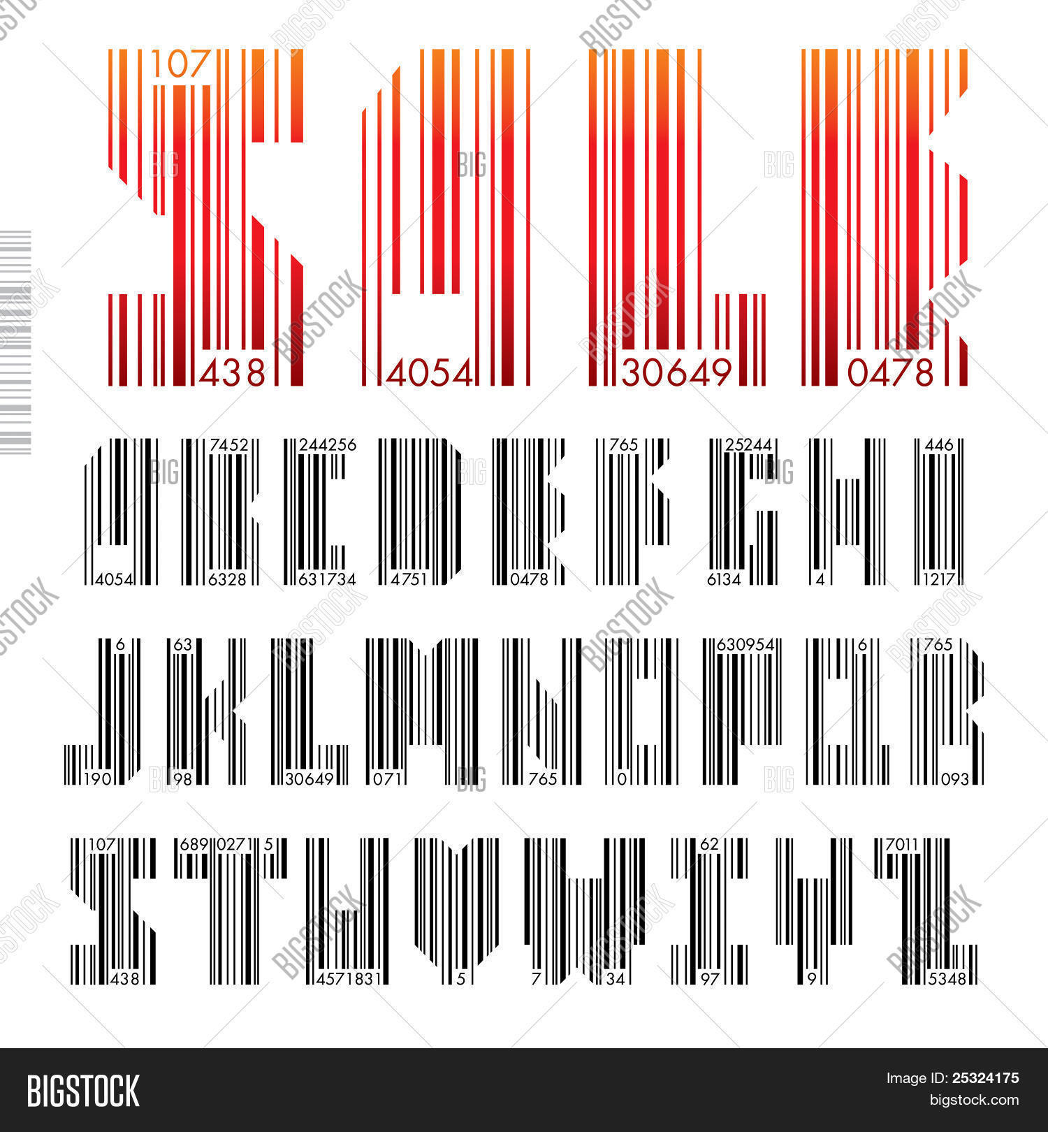 Font Barcode - Vector & Photo (Free Trial) | Bigstock