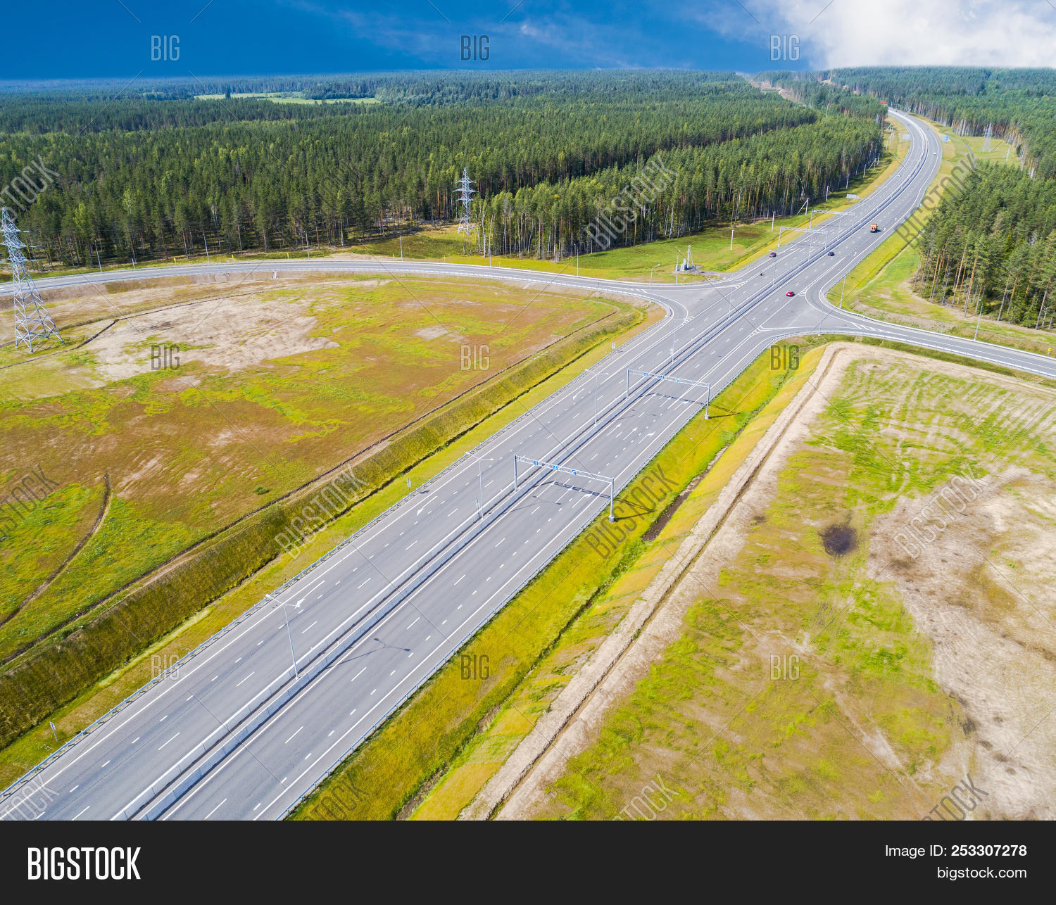 Aerial View Highway Image & Photo (Free Trial) | Bigstock