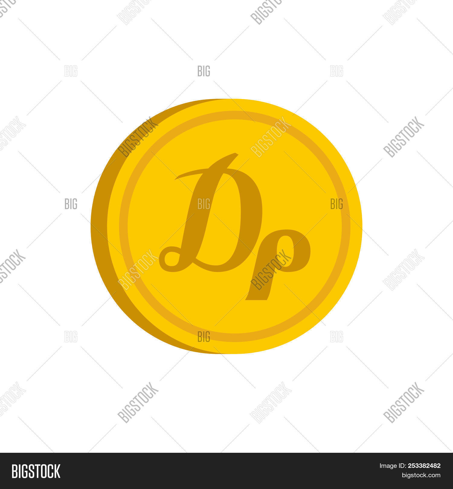 Gold Coin Drachma Sign Image & Photo (Free Trial) | Bigstock