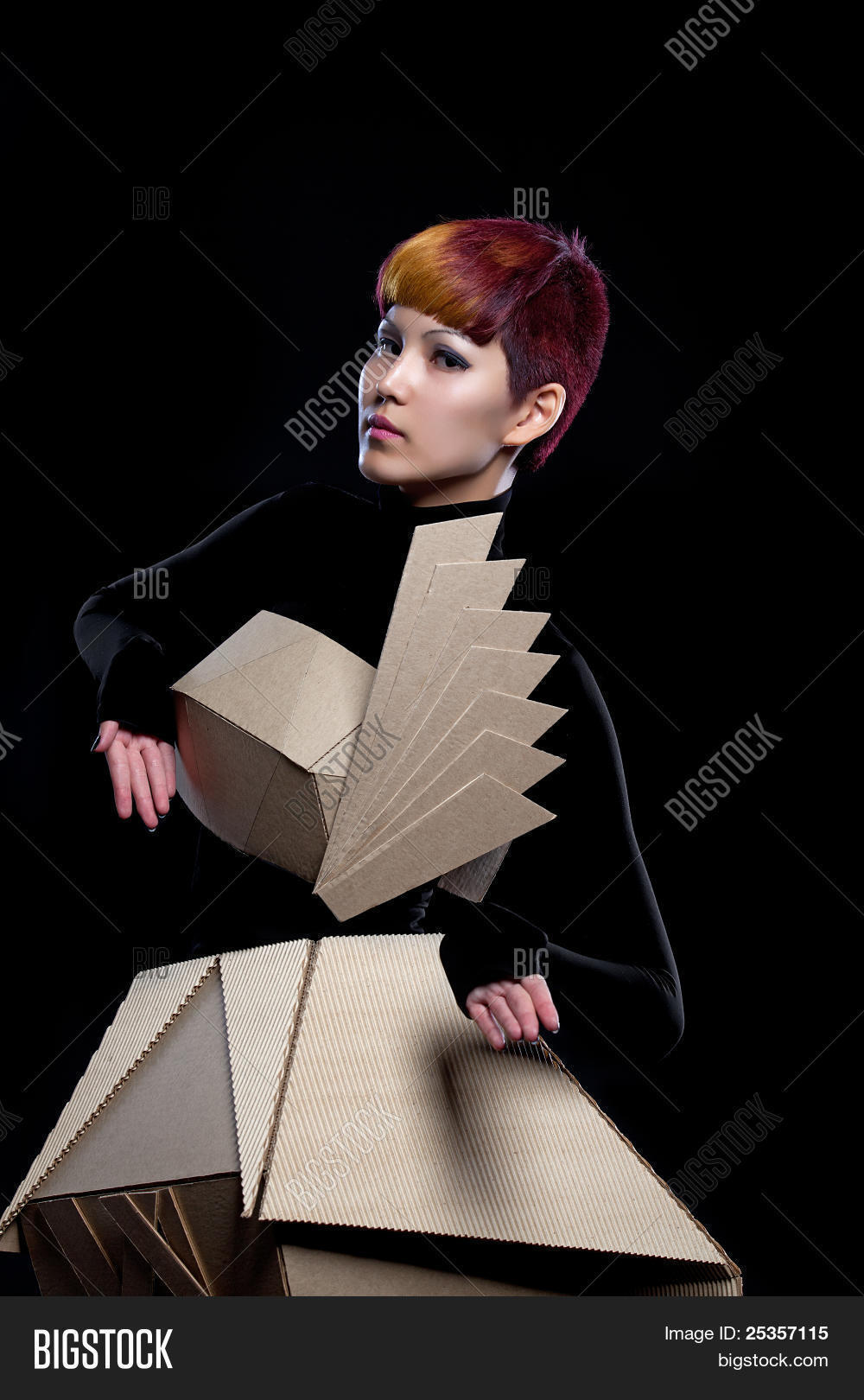 Woman Cardboard Dress Image & Photo (Free Trial) | Bigstock