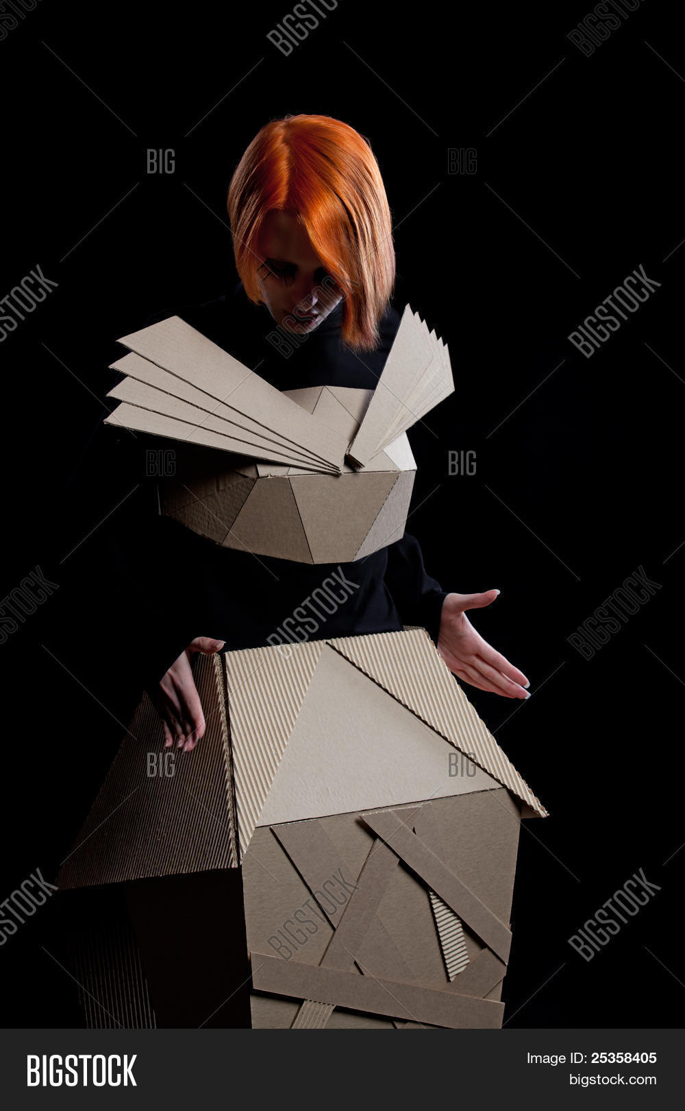 Woman Cardboard Dress Image & Photo (Free Trial) | Bigstock