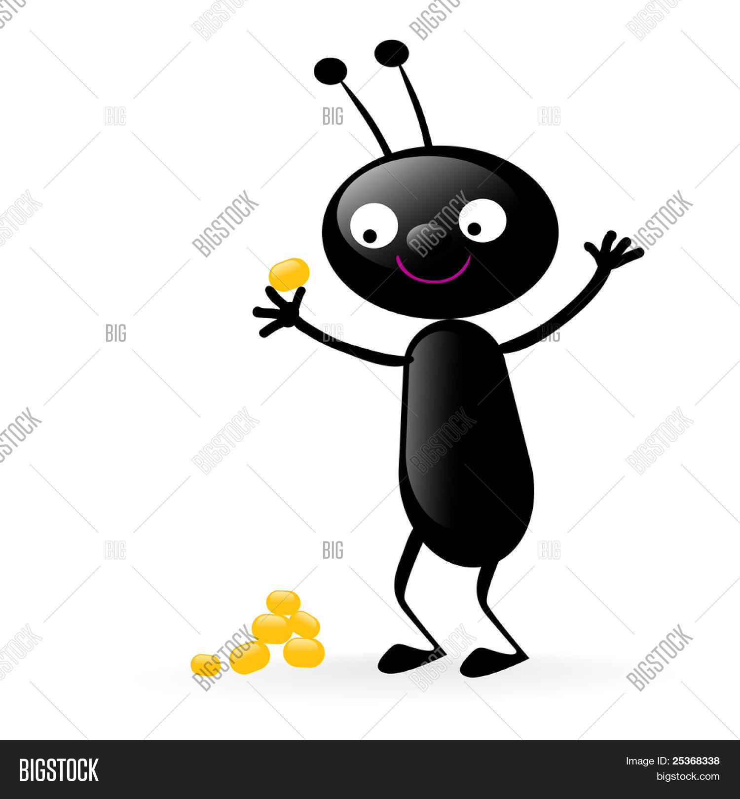 Little Smiling Bug Vector & Photo (Free Trial) | Bigstock