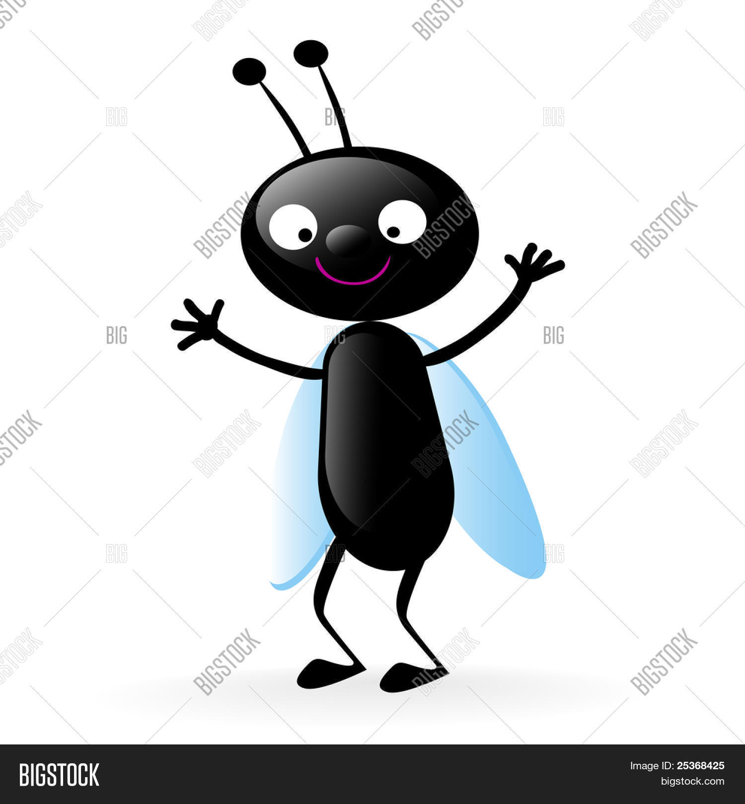 Little Smiling Bug Vector & Photo (Free Trial) | Bigstock