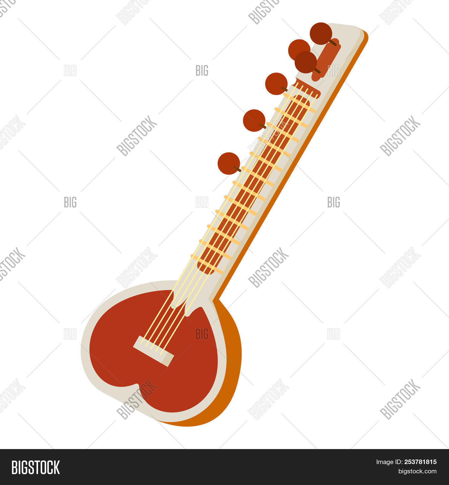 Sitar Icon Cartoon Image & Photo (Free Trial) | Bigstock