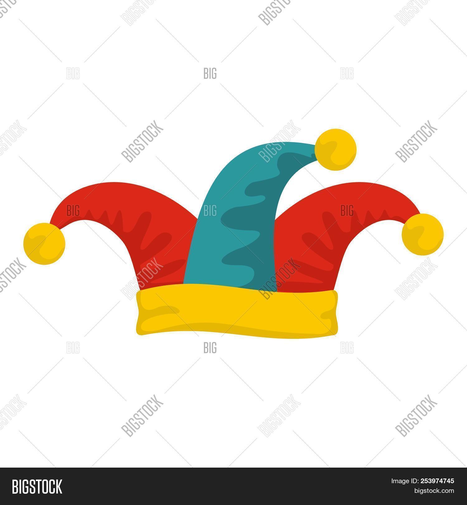 Jester Hat Icon. Flat Image & Photo (Free Trial) | Bigstock