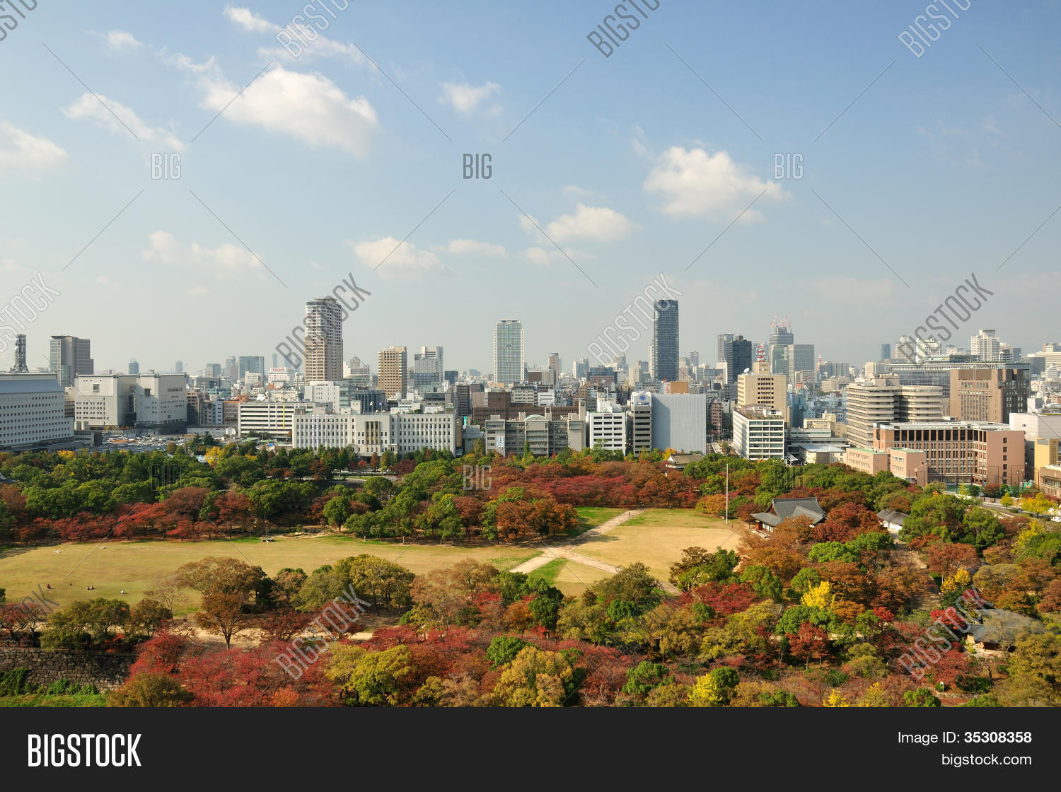 Osaka Bird Eye View Image & Photo (Free Trial) | Bigstock